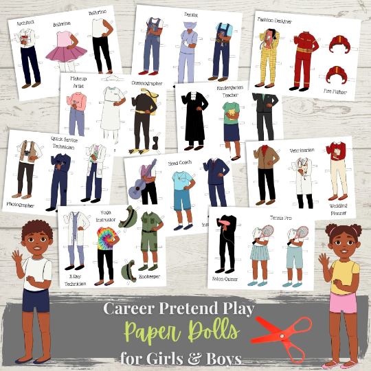 “When I Grow Up” Paper Dolls