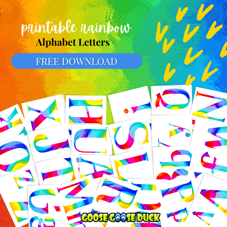 Free Printable Rainbow Alphabet Letters