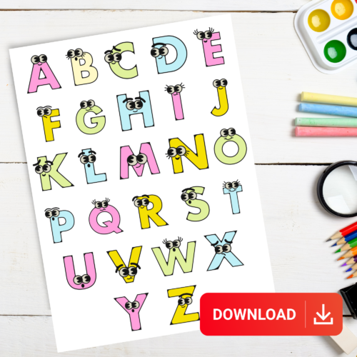 Colorful Alphabet Letters: Free Printable Pages